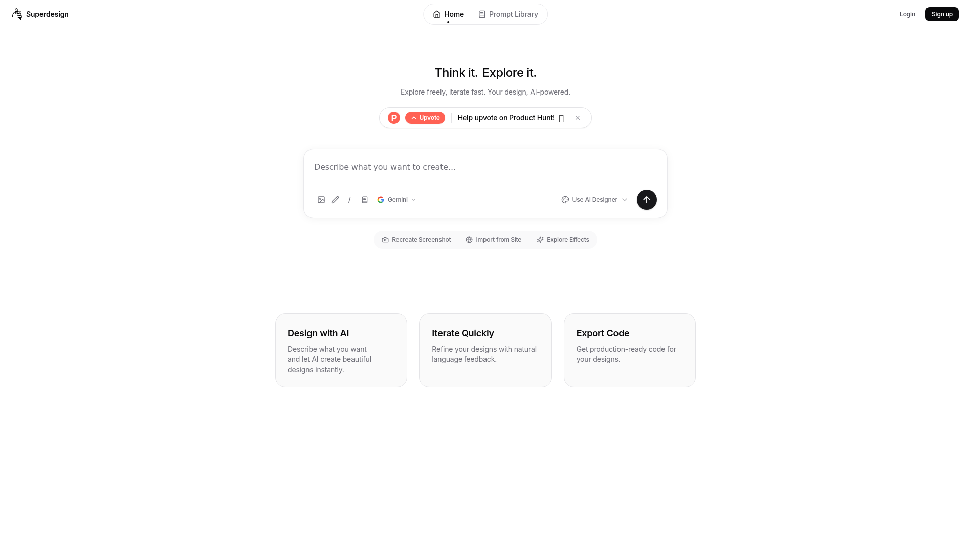 Superdesign Prompt Library | Totool